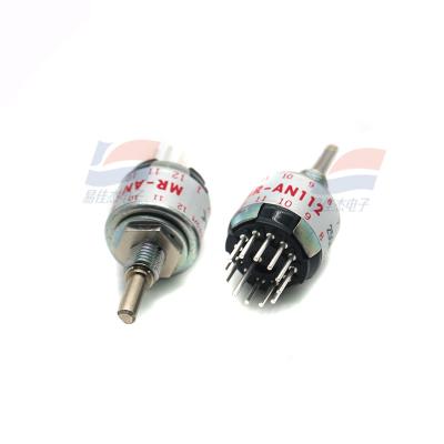 China YJJ MR-AN112 Band Switch 10 Position Rotary Handwheel Switch 125VAC 250mA for sale