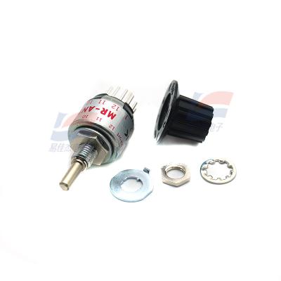China MR-AN112 Rotary Switch Half Inch Diameter IP67 Sealed 30 Degree 125VAC 250mA for sale
