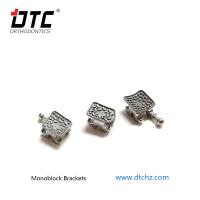 China DTC Mim Monoblock Orthodontic Laser Dental Bracket MBT Roth Metal Brace with 3W/Hook for sale