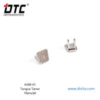 China Improve Patient Comfort with A308-01 DTC Ortho Stainless Steel Mesh Base Tongue Tamer for sale
