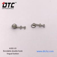 China Orthodontic Dental Stainless Steel Bondable Double Hook Lingual Button CE Certified for sale