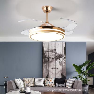 China Wholesale factory Crystal Chandelier Ceiling Fan 52 Inch Bluetooth Mute Ceiling Fan Remote Control for sale
