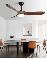 China Manufacturer 110V 220V Modern Ceiling Fans With LED Lights Timber DC Motor Remote Control for sale