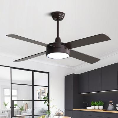 China wholesale     ABS Blade Ceiling Fan Remote Control 52 Inch AC DC Indoor Ceiling Fan With Light for sale