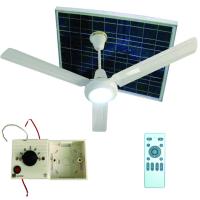 China Factory 12V BLDC Ceiling Fan 56 Inch Solar DC Ceiling Fan With LED Light for sale