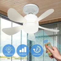China Manufacturer 16 Inch LED Ceiling Fan Lights Remote Control E27 Ventilador Ceiling Fan Lamp for sale