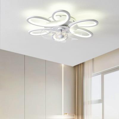 China wholesale  Modern Smart WiFi Remote Control Fan Light , LED Ceiling Music Speaker Fan Light for sale