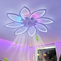 China wholesale   72W Dreaming Colorful Ceiling Fans With Lights , APP Rmt Ctrl Dimmable LED Smart Ceiling Fan Light for sale
