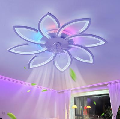 China wholesale   72W Dreaming Colorful Ceiling Fans With Lights , APP Rmt Ctrl Dimmable LED Smart Ceiling Fan Light for sale