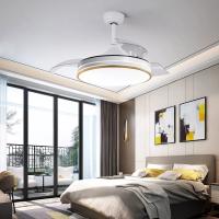 China Wholesale factory Invisible ABS Blade Ceiling Fan 42 Inch Decorative LED Remote Control Ceiling Fan With Light for sale