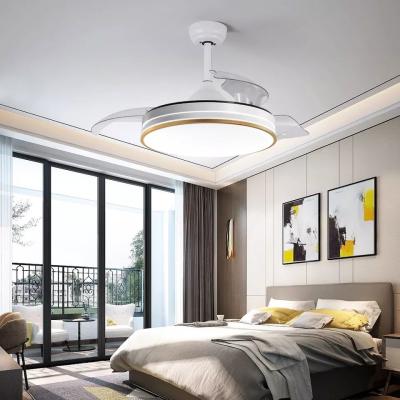 China Wholesale factory Invisible ABS Blade Ceiling Fan 42 Inch Decorative LED Remote Control Ceiling Fan With Light for sale