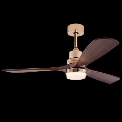 China Wholesale factory Solid Wood Leaf Ceiling Fan Remote Control Ceiling Fan With Light for sale