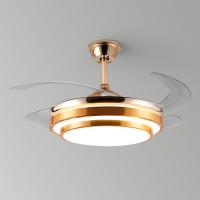 China Manufacturer Remote Control LED Bedroom Ceiling Fan Modern Retractable Ceiling Fans With LED Lights for sale