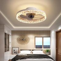 China Factory Modern Home Intelligent Remote Control Ceiling Fan with Lamp Dimming Fan Lights for Home Living Room Bedroom LED Fan Light for sale