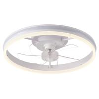 China Manufacturer 20 Inch Flush Mount Ceiling Fan Light , Bedroom White Fandelier Ceiling Fan With Light for sale