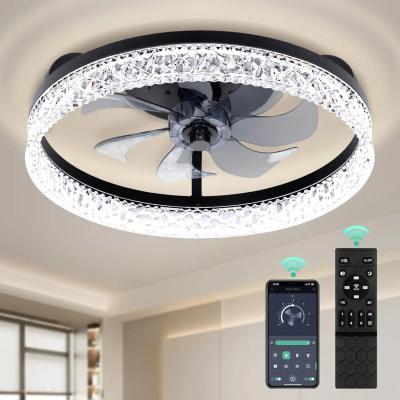 China Factory Modern Home Black White Gold Lamp Certificate 48W Ceiling Fans Replacement 5CCT Adjustable with DIP Switch Ceiling Lights for sale