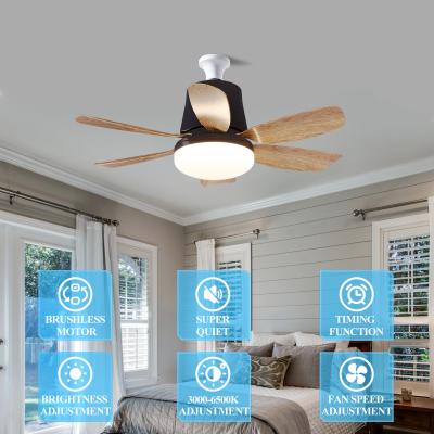 China Manufacturer Moving Head Intelligent Home Decor 360 Degree Rotating Ceiling Fan With Dimmable LED Light for sale