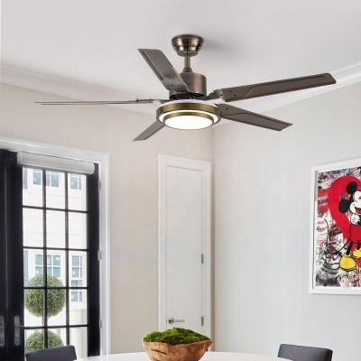 China wholesale 220V Home Ceiling Fans 52 Inch Five Metal Blade Ceiling Fan With Light for sale