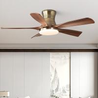China Wholesale factory 42/52 Inch 3/5 Straight Blades Wooden Leaf Ceiling Fan Remote Control for sale