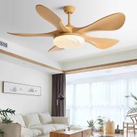 China Manufacturer Cream Wind Wooden Blade 48 Inch Ceiling Fan With Light And Remote Control for sale