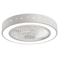 China Factory Smart Ceiling Fan Fans With Lights Remote Control Bedroom Decor Lamp 52cm Air Invisible Blades Retractable Silent for sale
