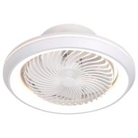 China Wholesale factory Modern LED Lights Enclosed Ceiling Fan with 6 Wind Speeds Bladeless Fan Chandelier for Bedroom Living for sale