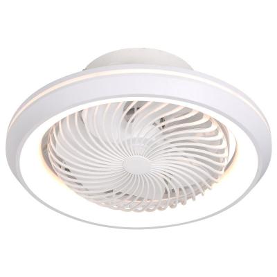 China Wholesale factory Modern LED Lights Enclosed Ceiling Fan with 6 Wind Speeds Bladeless Fan Chandelier for Bedroom Living for sale