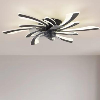China wholesale  Morden Light Luxury Living Room Ceiling Fan Lamp Bedroom Ceiling Fan Light High End Electric Fan Integrated Lamp for sale