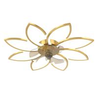 China Wholesale factory Fashion Art Multi-head Petal Inverter Fan Light For Living Room Bedroom for sale
