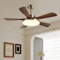 China wholesale, manufacturer, factory，batch,tailered, customized     56-Inch Modern Ceiling Fan With Light 5 Blades Black / White For Living Room Remote Control Iron Body DC Motor for sale