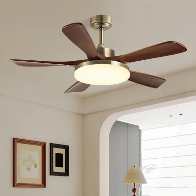 China wholesale, manufacturer, factory，batch,tailered, customized     56-Inch Modern Ceiling Fan With Light 5 Blades Black / White For Living Room Remote Control Iron Body DC Motor for sale