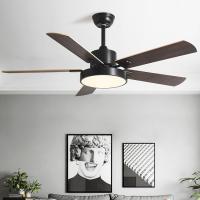 China Wholesale Household 52 Inch DC Motor Solid Wood 5 Blades Modern Home Decor Mute Bldc Led Ceiling Fan With Light Remote Control for sale