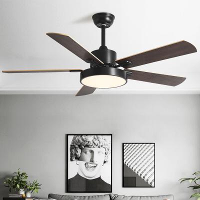 China Wholesale Household 52 Inch DC Motor Solid Wood 5 Blades Modern Home Decor Mute Bldc Led Ceiling Fan With Light Remote Control for sale