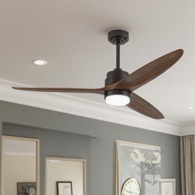 China Wholesale，factory，manufacturer      Energy-Efficient Long-Lasting: 52-Inch Solid Wood Ceiling Fan with LED Lighting and Brushless DC Motor for sale
