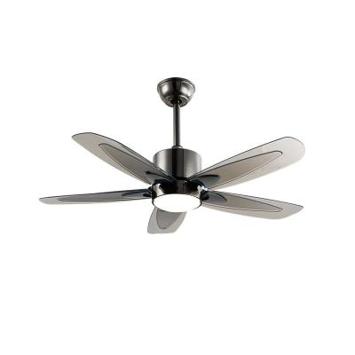 China Wholesale Factory Modern Minimalist Tri-Color ABS Industrial Hanging Fan Light Big Wind AC Motor Remote Control Iron For Living Dining Room LED for sale