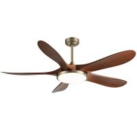 China Manufacturer 56-Inch Modern Ceiling Fan With 5 ABS Blades And Iron Lamp Body DC Motor Remote Control For Living Room for sale