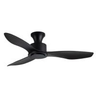 China Wholesale factory European Style DC 56 Inch 50W ABS 3 Blades Wall Control Remote Control Dimmable Led Ceiling Fan Black Fan Light for sale