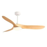 China Manufacturer 52-Inch Ceiling Fan with Light Remote Controlled Black ABS Blades for Home Decor for Living Room Plastic Material for sale