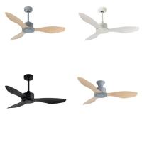 China Manufacturer  Interior Office Home Remote Control ABS 3 Blades White Black Modern 48 Inch Ceiling Fan for sale