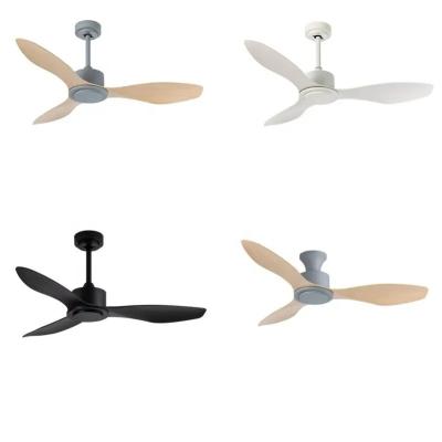 China Manufacturer  Interior Office Home Remote Control ABS 3 Blades White Black Modern 48 Inch Ceiling Fan for sale
