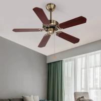China Factory Decorative Lighting Ceiling Fan 5 Blades Restaurant 220V Ceiling Fan Light for sale