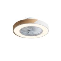 China Manufacturer  20-Inch Low Profile Ceiling Fan with ABS Remote Control Small Bedroom Three-Light (Black White Grey) Light Color Options for sale