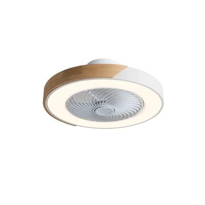 China Manufacturer  20-Inch Low Profile Ceiling Fan with ABS Remote Control Small Bedroom Three-Light (Black White Grey) Light Color Options for sale