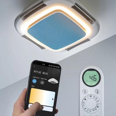 China Wholesale factory Model 7023 Newest Smart Ceiling Fan with Light Bedroom Fan Light Vaneless Fan Ceiling Light for sale