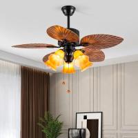 China Manufacturer American Style Vintage Decorative Fan Ceiling Winding Powered Ceiling Fan With Light for sale