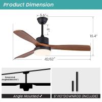 China Wholesale factory Nordic Decor Forward Reverse 3 Blades Ceiling Fan Light With Remote Control Wooden 42 Inch for sale