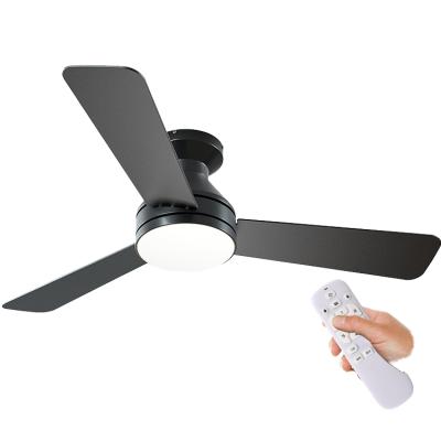 China Factory Dimmable LED Ceiling Fan with Screw Type Light Bulb Modern ABS Body for Bedroom Kitchen Living Room for sale