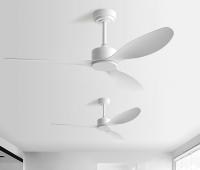 China Manufacturer White Outdoor Ceiling Fan Plastic Blade Dc Motor Smart Waterproof Ceiling Fan with Remote Control for sale