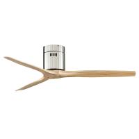 China wholesale  52 Inch Fan Light Ventilador De Techo Living Room Indoor Bldc Smart Modern 3 Blades Wooden Ceiling Fan with Light and Remote for sale