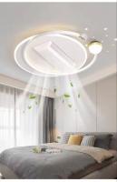China Wholesale factory Modern LED Silent Fan Lights Remote Control Three-Color Strong Wind Anti-Flicker No Blades Living Room Bedroom Dining Room Fan Lamp for sale